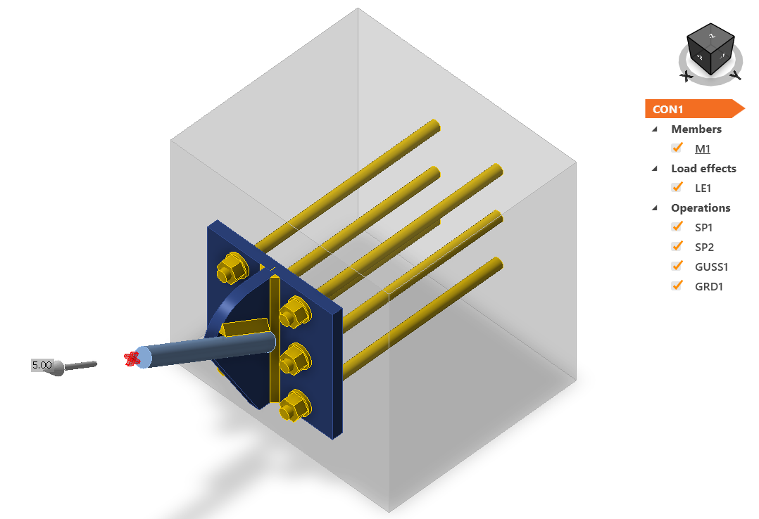 Cable anchorage connection | IDEA StatiCa